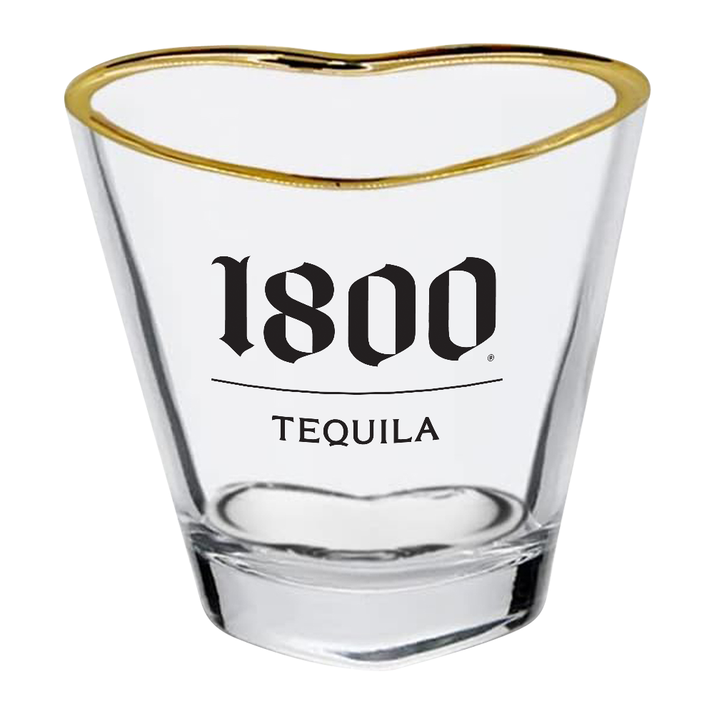 Wholesale Gold Rimmed Heart Shot Glass 2oz - Wine-n-Gear