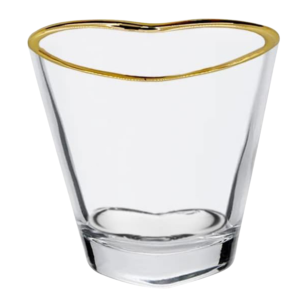 Wholesale Gold Rimmed Heart Shot Glass 2oz - Wine-n-Gear