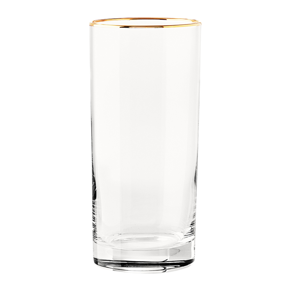 Wholesale Gold Rimmed Highball Glass 16oz - Wine-n-Gear