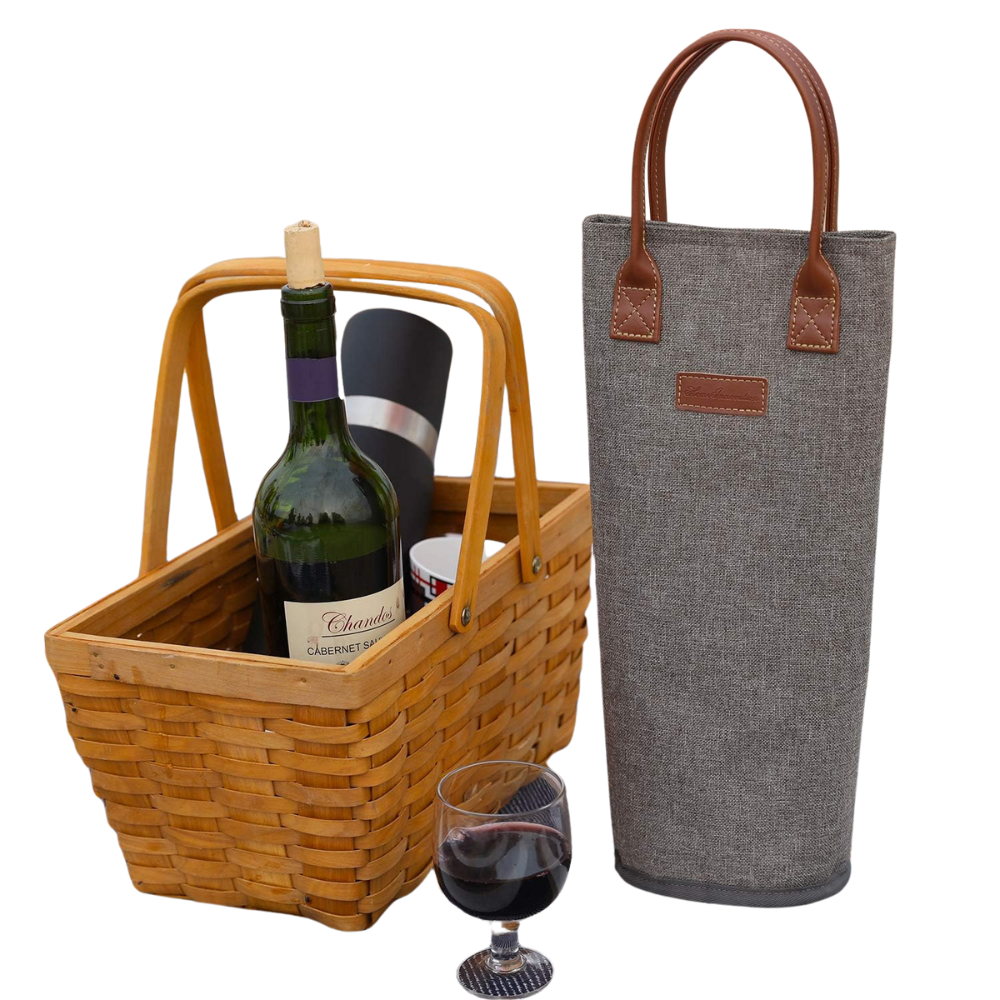 Wholesale 1-Bottle Insulated Tote Carrier - Wine-n-Gear