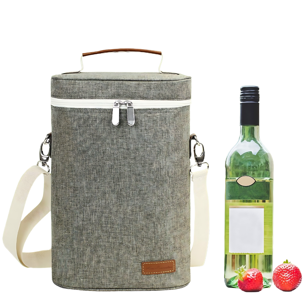Wholesale 2-Bottle Insulated Tote Carrier - Wine-n-Gear