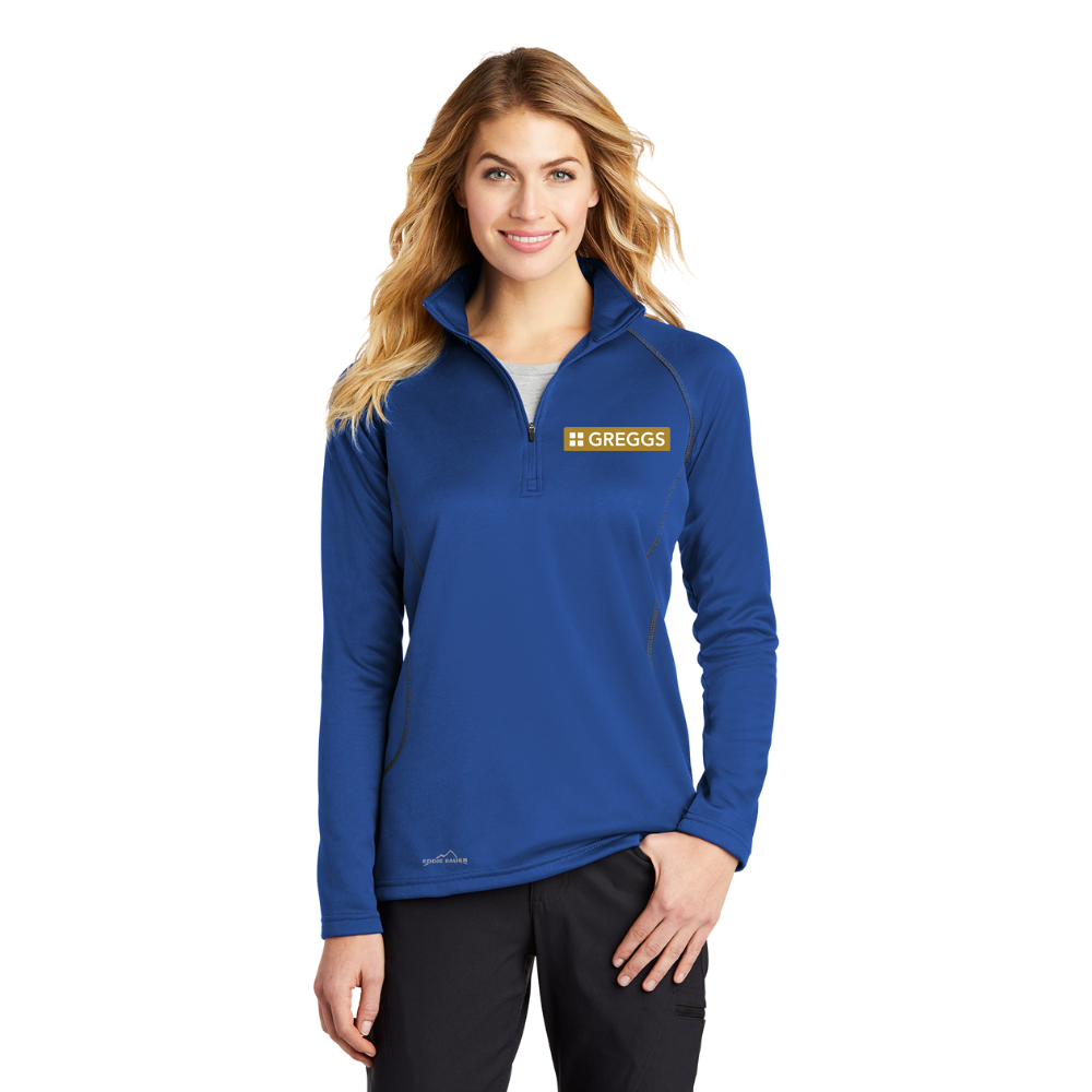 Wholesale Eddie Bauer® Women's Smooth Fleece Half-Zip - Wine-n-Gear