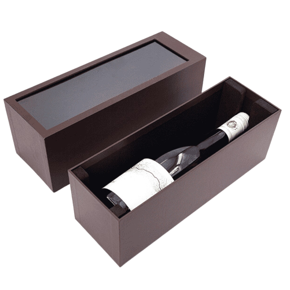 Wholesale 1-Bottle Box with Window - Wine-n-Gear