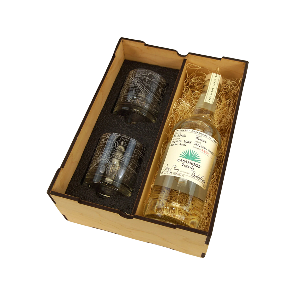 Wholesale Bottle and Rocks Glasses Gift Box - Wine-n-Gear
