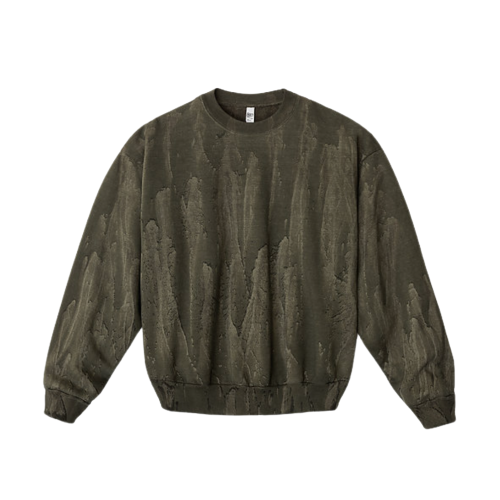 Wholesale Fleece Crewneck Drip Dye - Wine-n-Gear