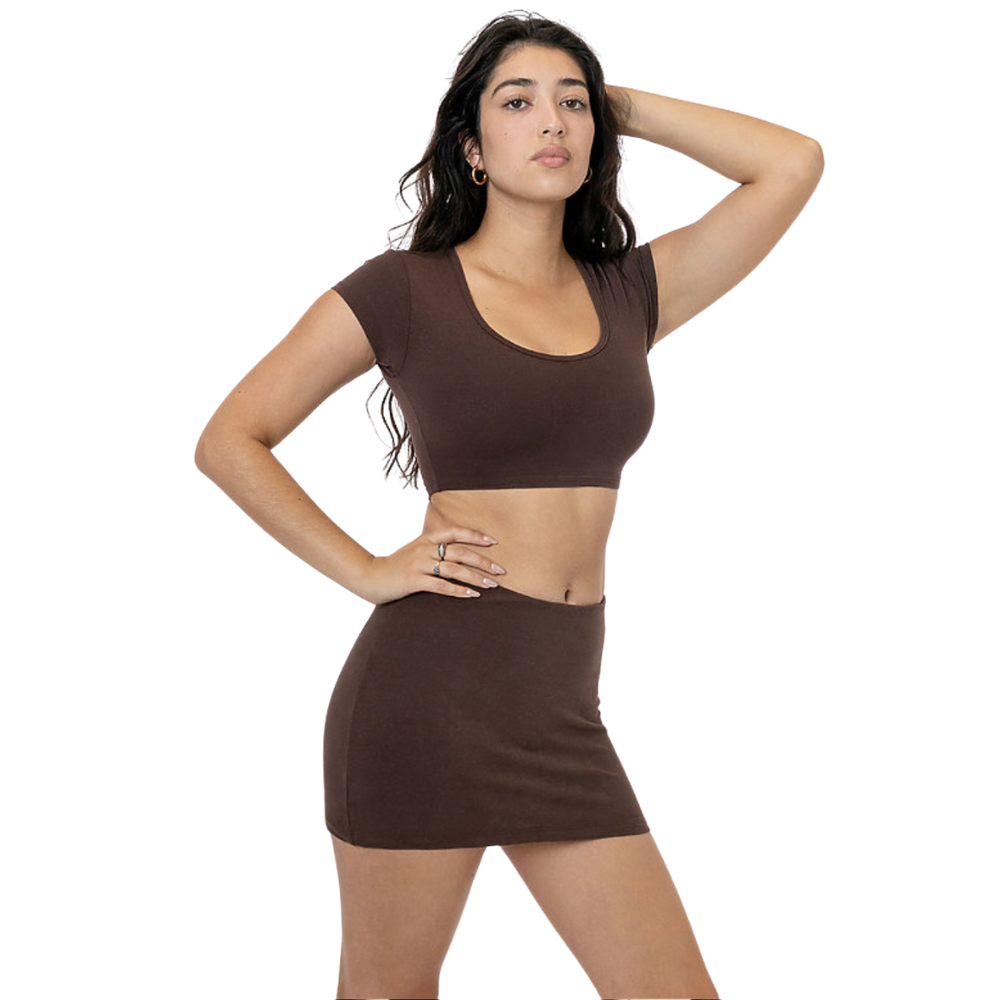 Wholesale GD Micro Crop Tee - Wine-n-Gear