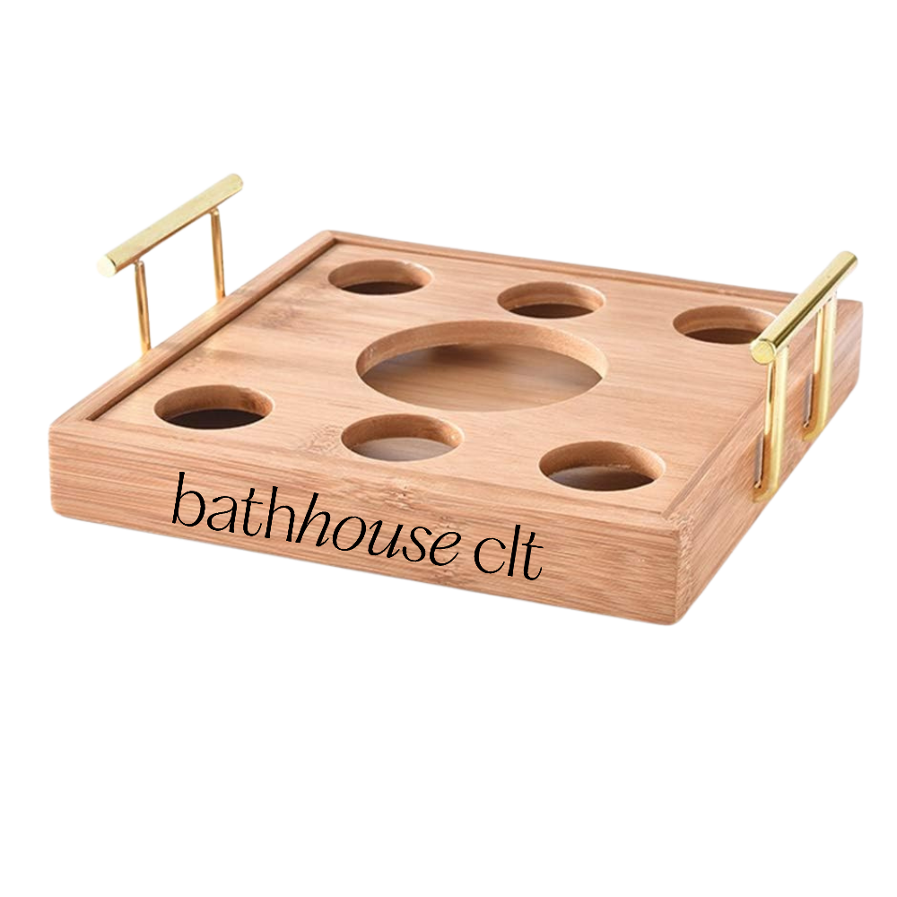 Wholesale Rectangular Wooden Shot Serving Tray - Wine-n-Gear