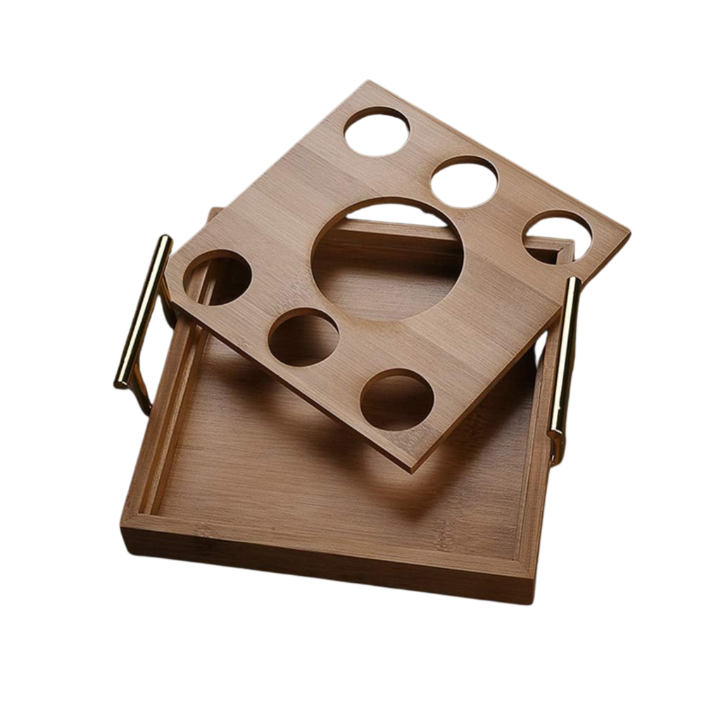 Wholesale Rectangular Wooden Shot Serving Tray - Wine-n-Gear