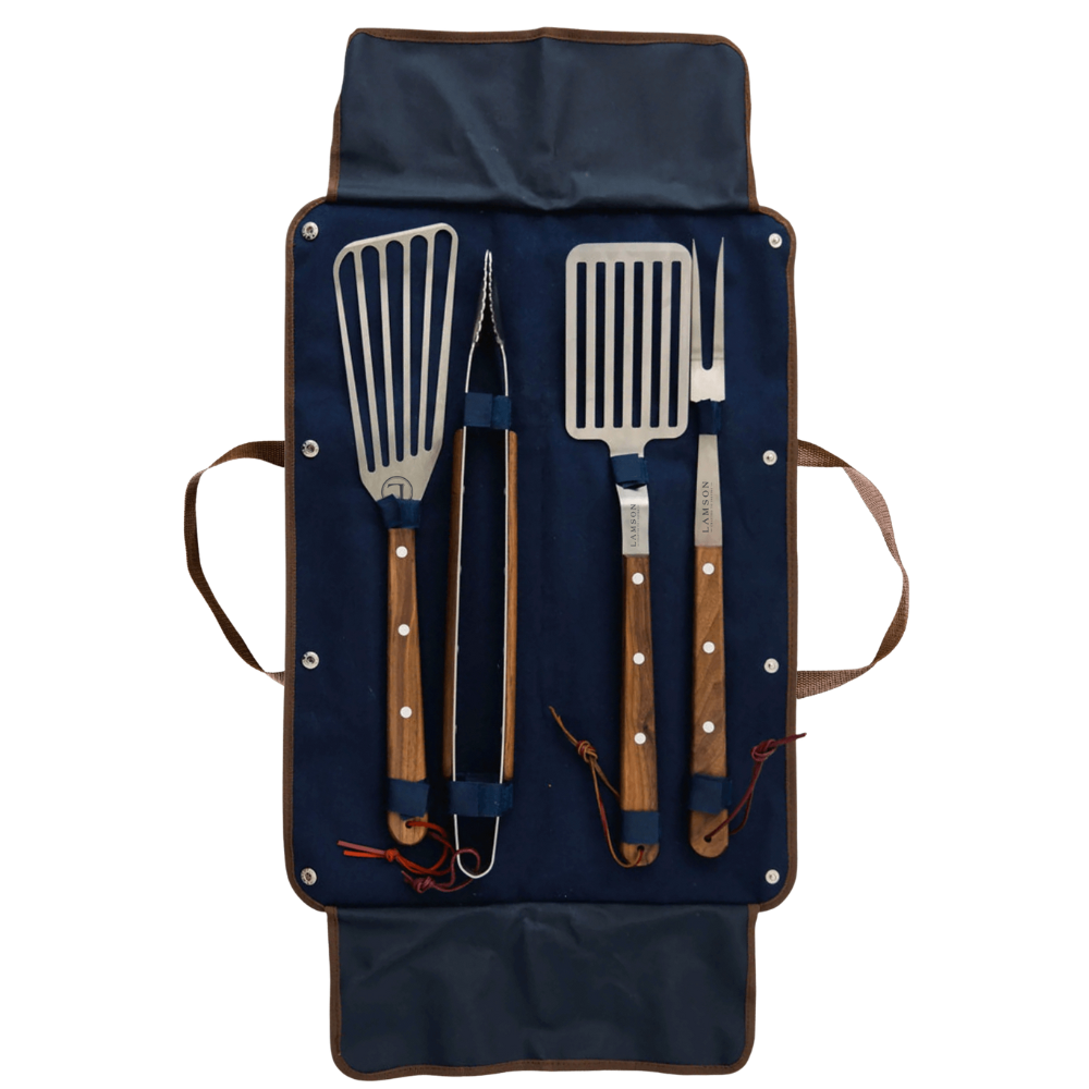 Wholesale 4-Piece Deluxe BBQ Set - Wine-n-Gear