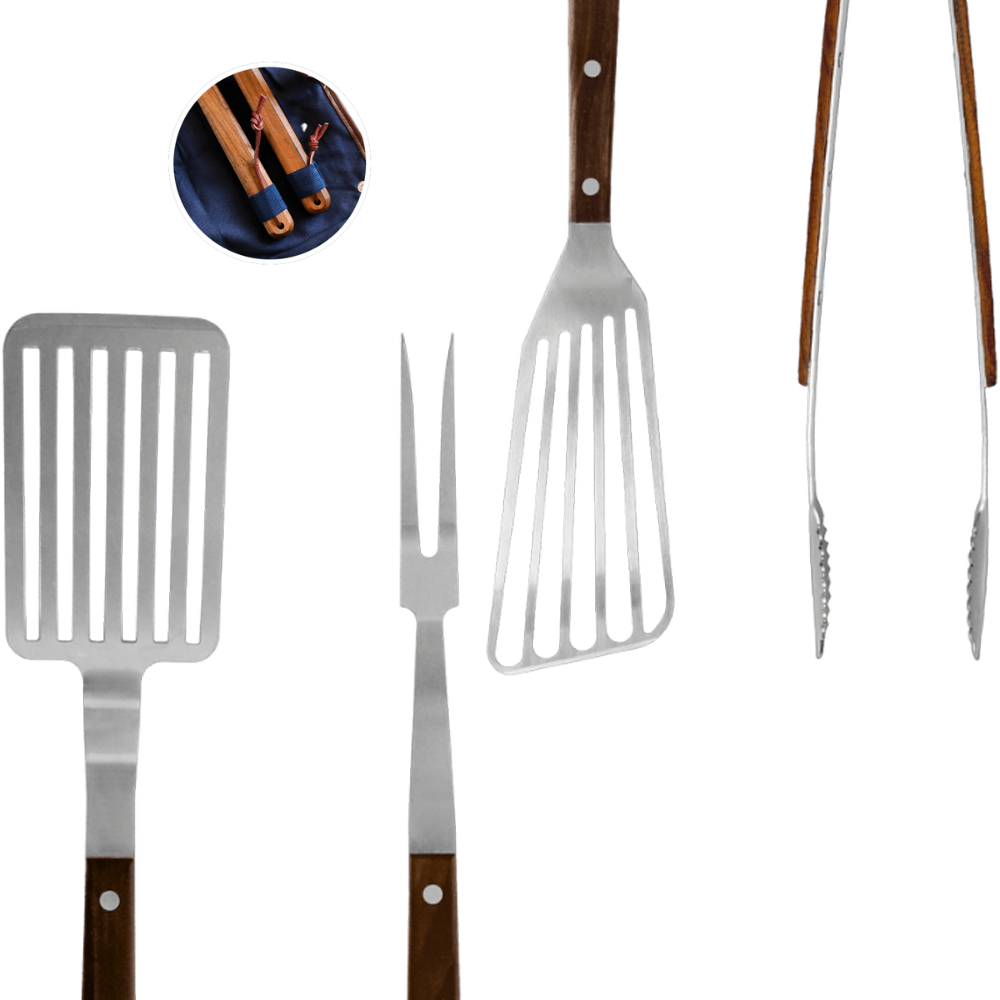 Wholesale 4-Piece Deluxe BBQ Set - Wine-n-Gear