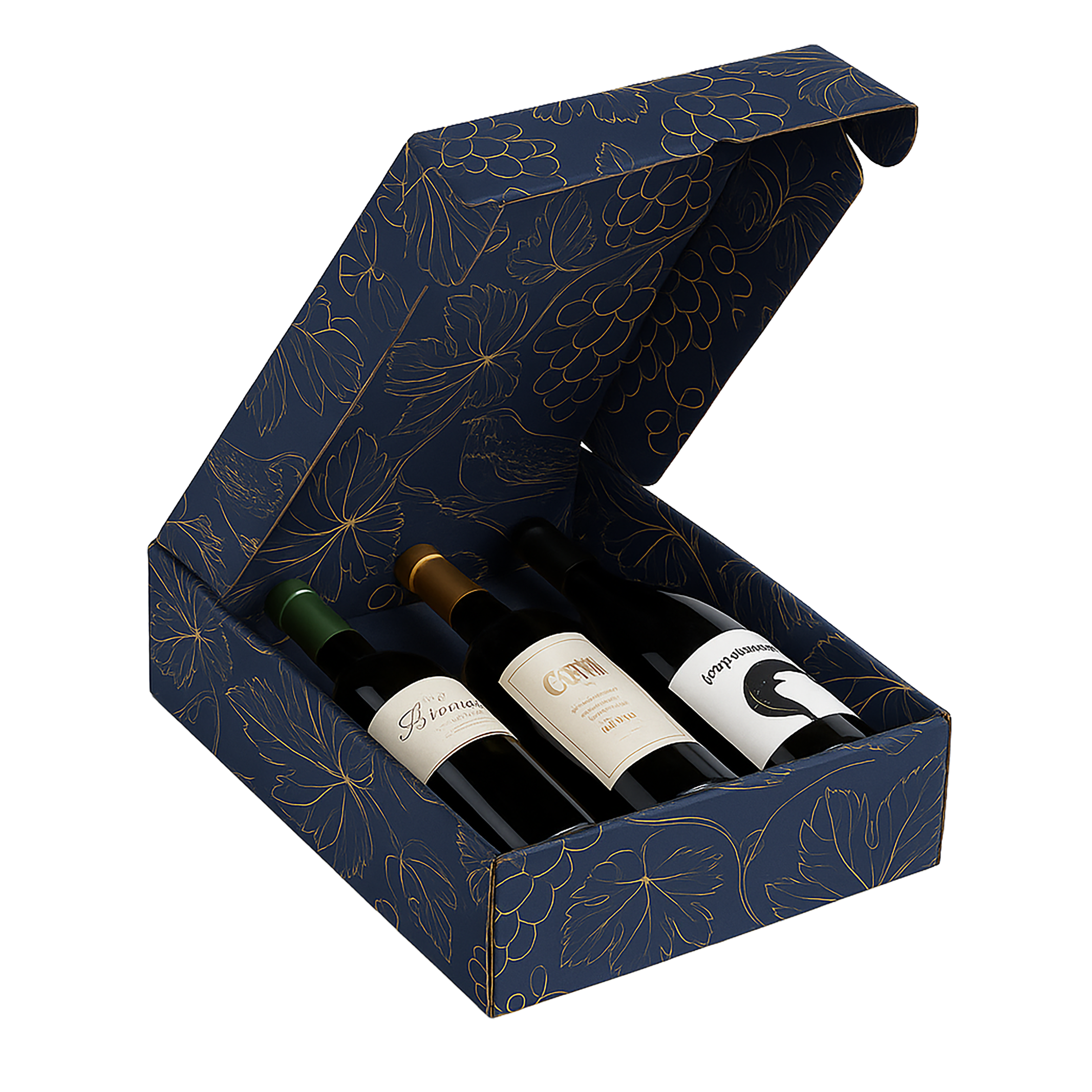 Wholesale 3-Bottle Wine Gift Box - Wine-n-Gear