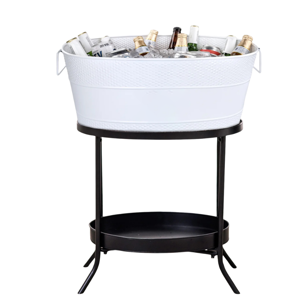 Wholesale Galvanized Hammered Tub with Stand - Wine-n-Gear